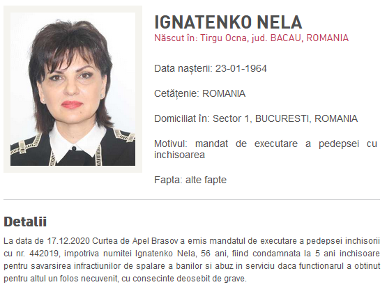 Contestația în anulare formulată de Nela Ignatenko în dosarul ”Ferma ...