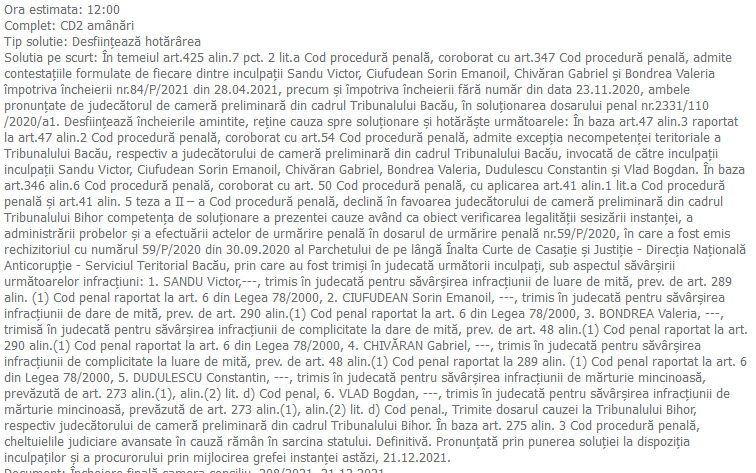 Dosarul mitei de 1.000.000 de euro pe care ar fi primit-o fostul șef al ...